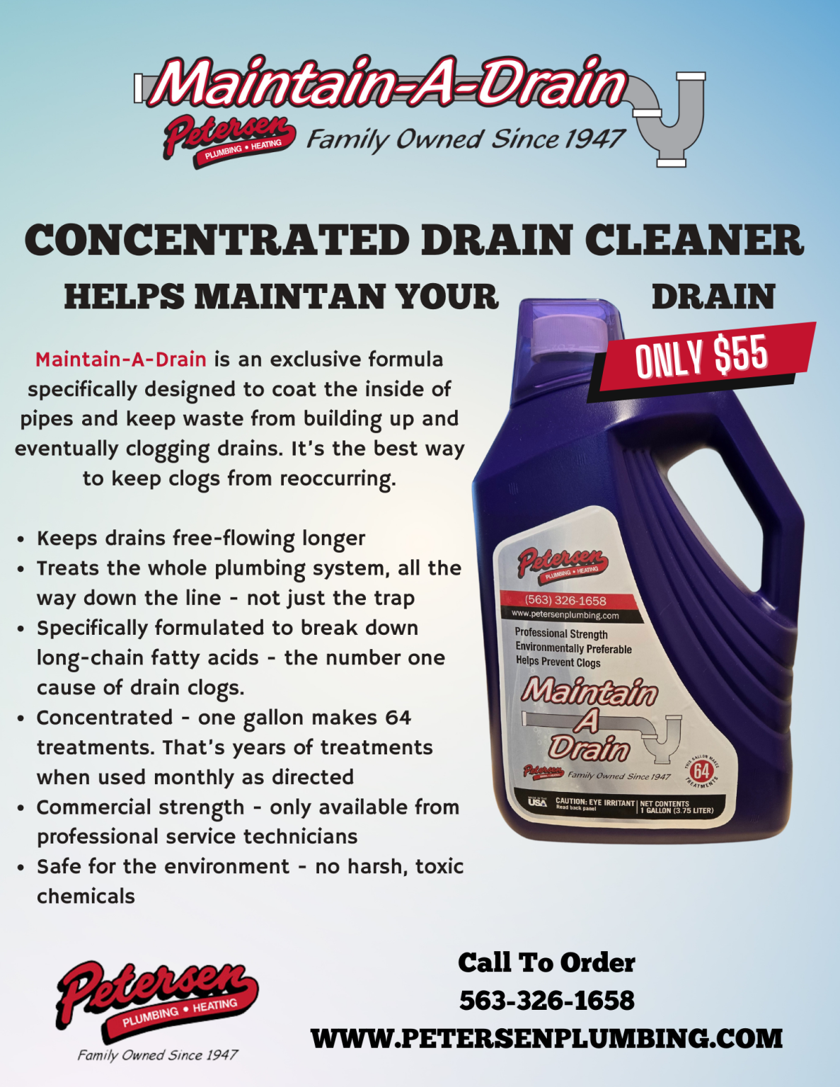 Maintain-A-Drain - Petersen Plumbing & Heating